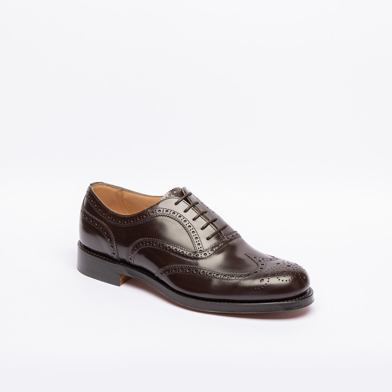 Cheaney oxford full brogue Arthur III mocha calf leather sole ...